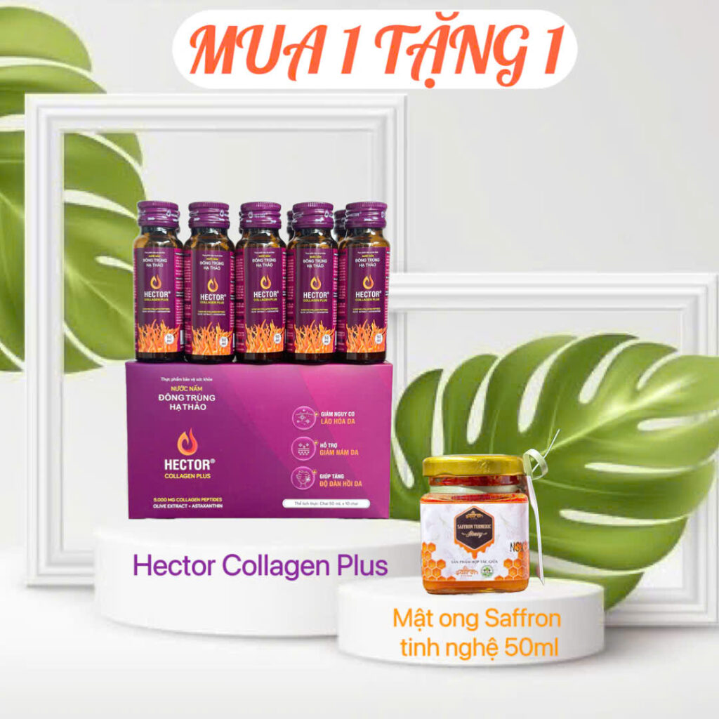 [Mua 1 Tặng 1] Hộp Hector Collagen Plus (10 chai) tặng 1 mật ong ...