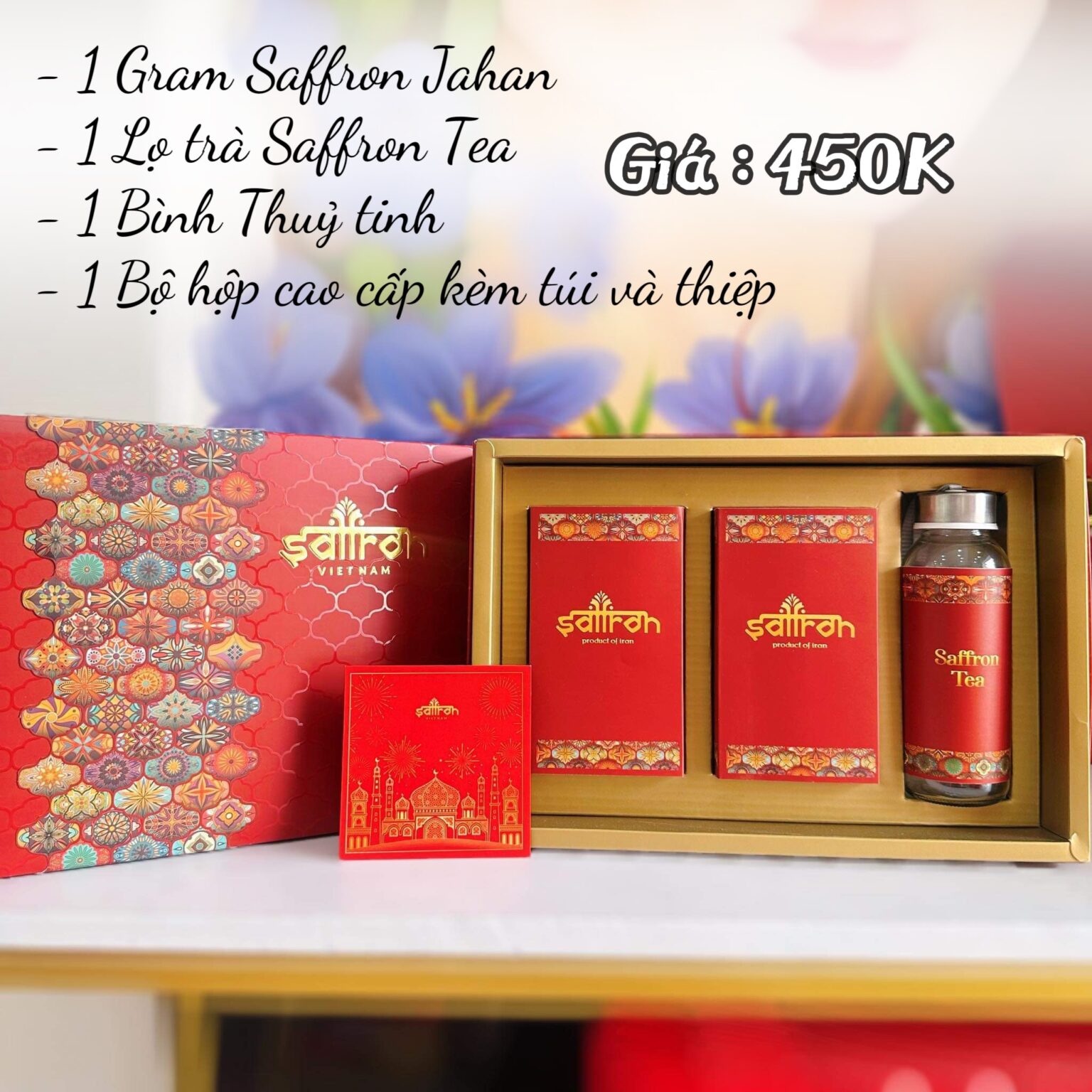 [HỘP QUÀ SHADI #10] Saffron Jahan + Trà saffron tea - Saffron Việt Nam